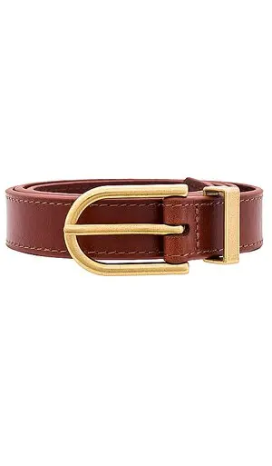 FRAME Simple Art Deco Belt In Cognac