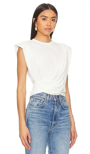 Simkhai Estelle Draped Jersey Cropped T-shirt