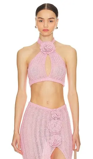 Majorelle Stella Rosette Crochet Top