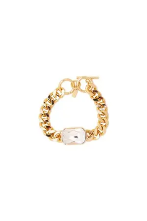 KENNETH JAY LANE Crystal Octagon Chain Bracelet - Natural
