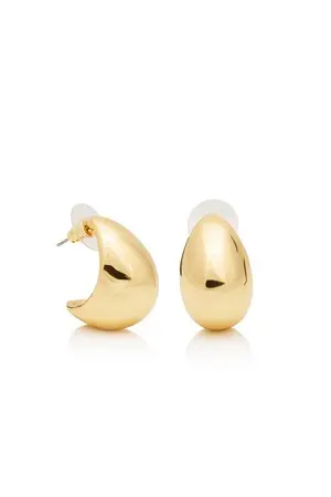 KENNETH JAY LANE Polished Dome Pierced Earrings - Gold
