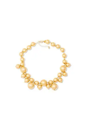 KENNETH JAY LANE Polished Bead Necklace - Gold