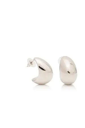 KENNETH JAY LANE Polished Dome Earrings - Silver