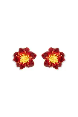 Flower Clip Earrings