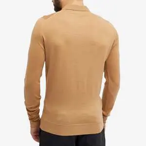 John Smedley Long Sleeve Belper Merino Knit Polo Shirt