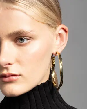 Alexis Bittar Alexis Bittar Molten X-Large Hoop Earrings Gold