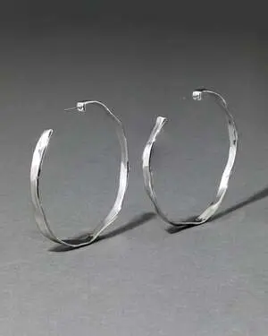 Alexis Bittar Molten X-large Hoop Earrings - Silver