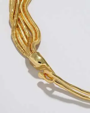 Alexis Bittar Molten Intertwined Snake Chain Necklace