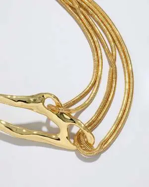 Alexis Bittar Molten Intertwined Snake Chain Necklace