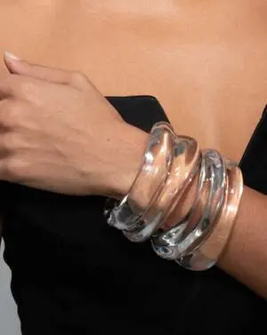 Alexis Bittar Liquid Lucite Wave Cuff Bracelet