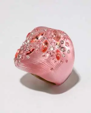 Alexis Bittar Confetti Crystal Lucite Puffy Ring