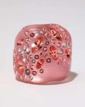 Alexis Bittar Confetti Crystal Lucite Puffy Ring