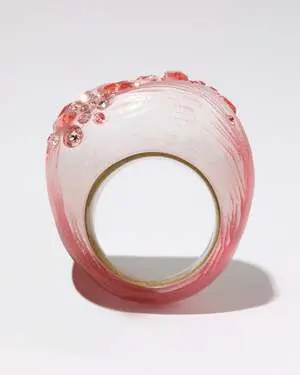 Alexis Bittar Confetti Crystal Lucite Puffy Ring