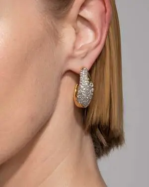 Alexis Bittar Solanales Crystal Hoop Earrings