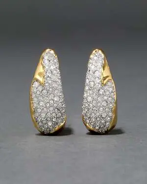 Alexis Bittar Solanales Crystal Hoop Earrings