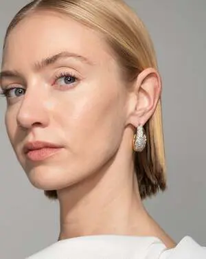 Alexis Bittar Solanales Crystal Hoop Earrings