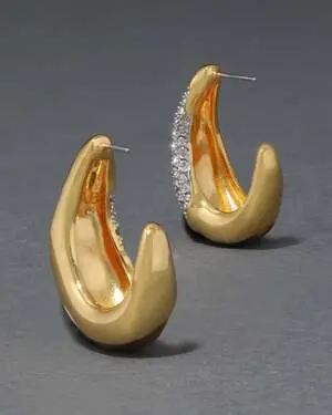 Alexis Bittar Solanales Crystal Hoop Earrings