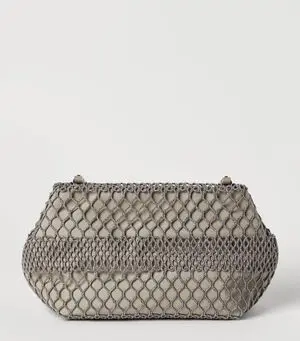 Brunello Cucinelli Cotton-blend Monili Clutch Bag
