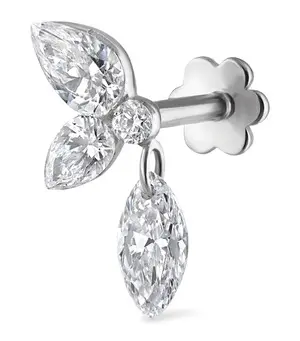 MARIA TASH Grand Marquise Pear Diamond Echo Earring - White