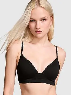 Pink Comfort Seamless Push-up Wireless Bralette Black