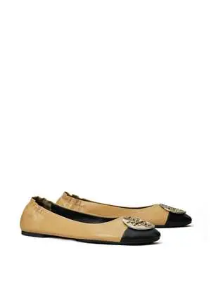 Tory Burch Claire Cap-toe Ballerina Shoes - Black