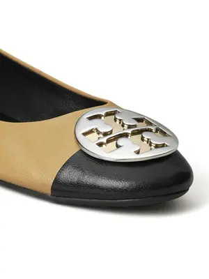 Tory Burch Claire Cap-toe Ballerina Shoes - Black