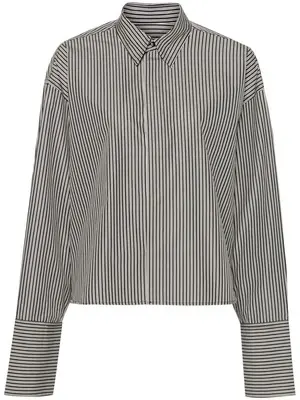 Ami Striped Cropped Shirt