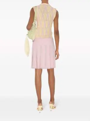 Burberry Argyle Intarsia-knit Top