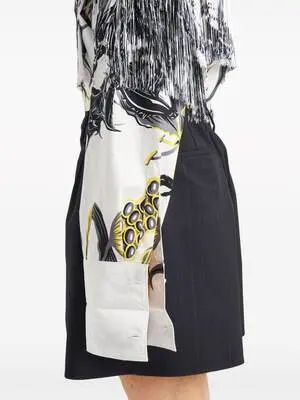 Prada Fringe-detail Graphic-print Shirt