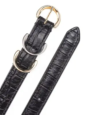 Pinko Crocodile-effect Leather Belt