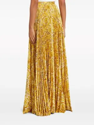 Versace Barocco-print Pleated Skirt