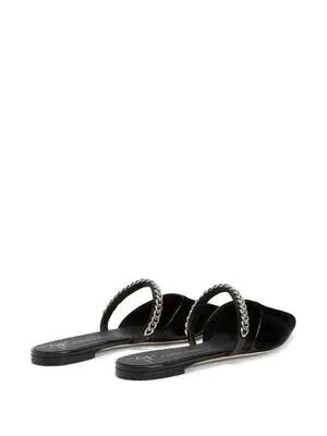 GIUSEPPE ZANOTTI Laurette Chain-link Mules - Black