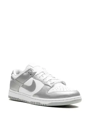 Nike Dunk Low Metallic Silver Sneakers - White