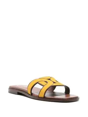TOD'S Chain-motif Leather Slides