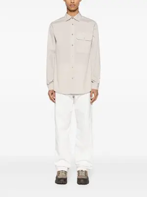 TEN C Classic-collar Poplin Shirt