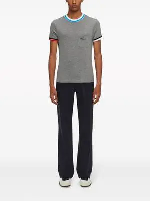 FERRAGAMO Colour-block Trim T-shirt - Grey