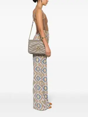 Pinko Classic Love Click Puff Crossbody Bag - Grey