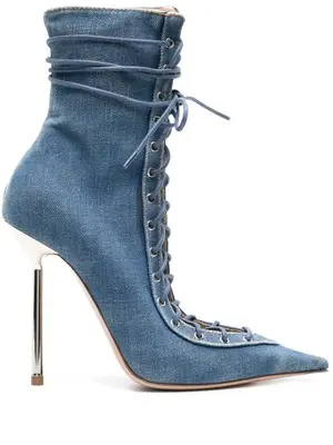 LE SILLA Colette 120mm Denim Ankle Boots