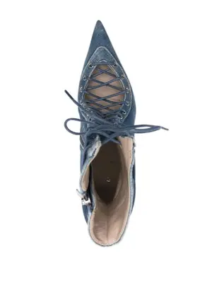 LE SILLA Colette 120mm Denim Ankle Boots