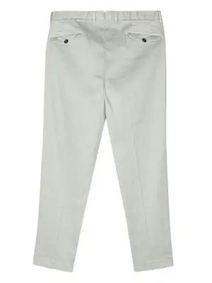DELL'OGLIO Pleated Tapered-leg Trousers - Green