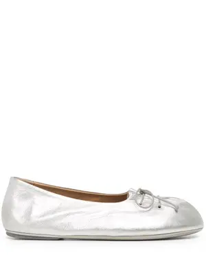 Marsèll Metallic Leather Ballerinas