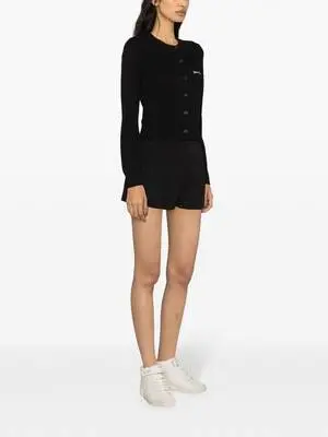 Palm Angels Logo-embroidered Cropped Cardigan