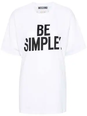 Moschino Slogan-print Cotton T-shirt