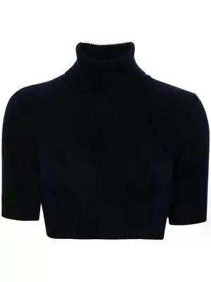 Valentino Garavani Vlogo Virgin Wool Top - Blue