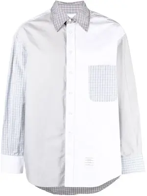 Thom Browne 4-bar Long-sleeve Shirt - White