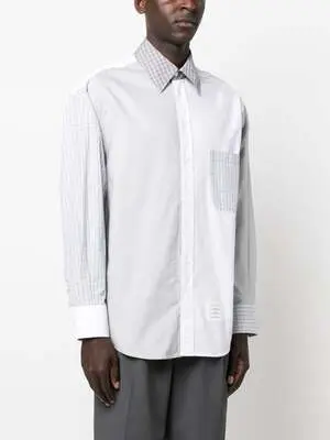 Thom Browne 4-bar Long-sleeve Shirt - White