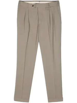 DELL'OGLIO Tapered Wool Chino Trousers