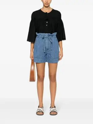 MARANT ETOILE Ipolyte Cotton Shorts - Blue