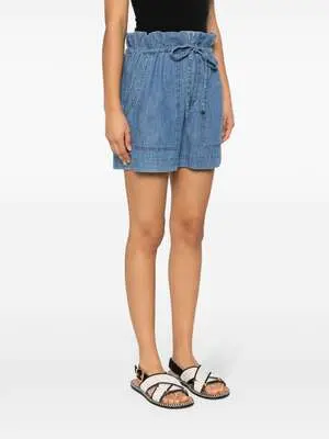 MARANT ETOILE Ipolyte Cotton Shorts - Blue