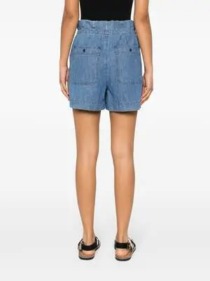 MARANT ETOILE Ipolyte Cotton Shorts - Blue